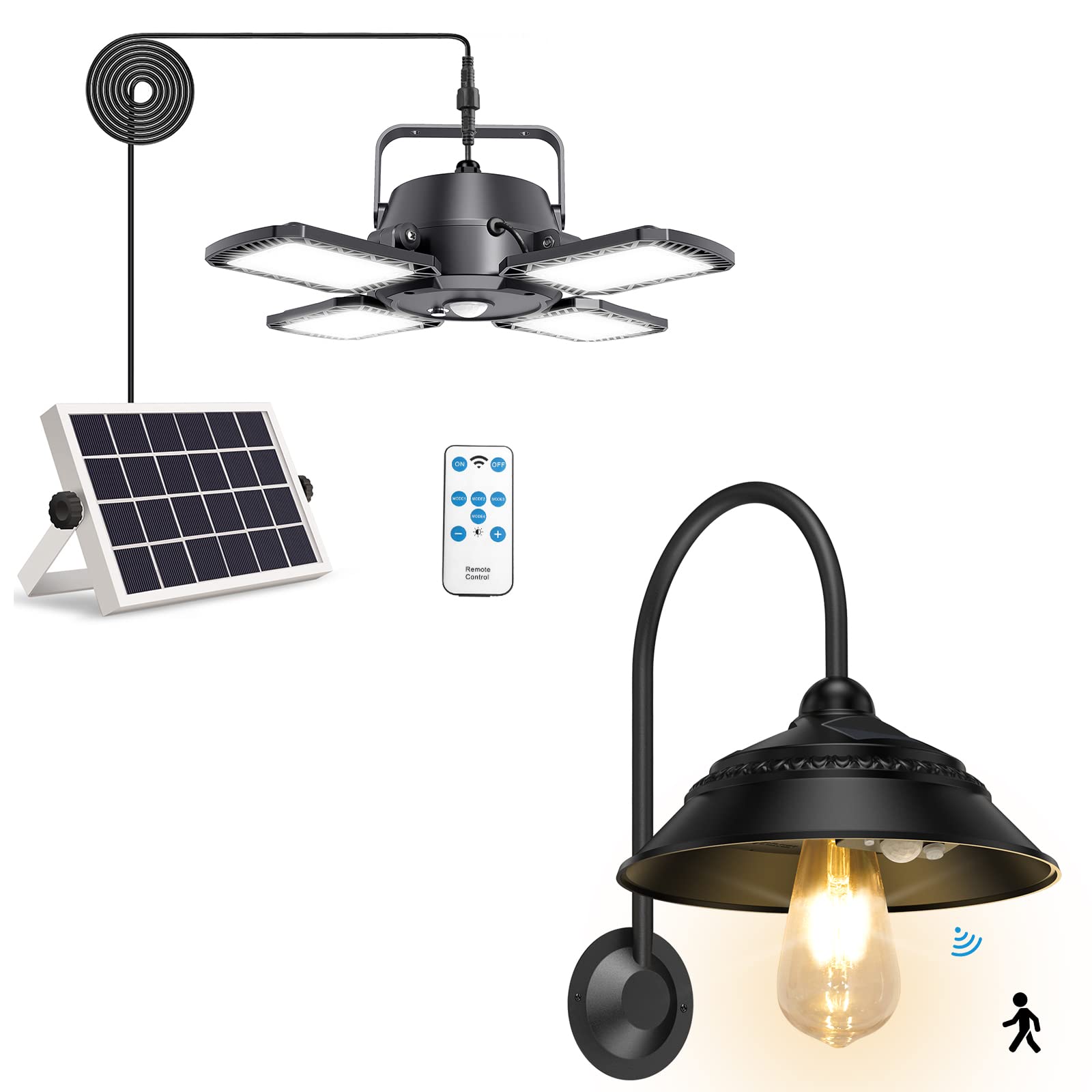 Aqonsie Solar Shed Light Outdoor/Indoor Solar Vintage Rustic Solar ...