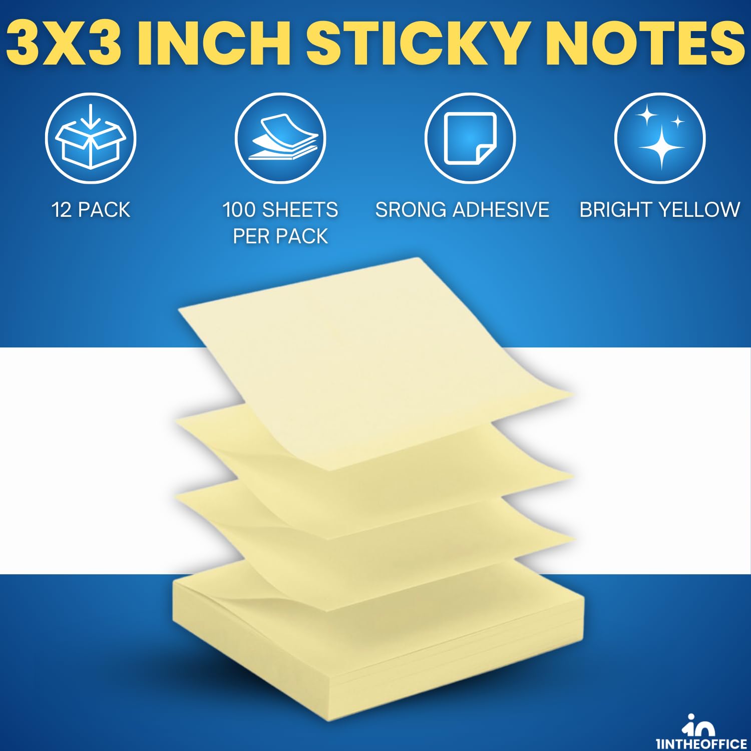 Snapklik.com : Sticky Notes 3x3, Yellow Sticky Notes, Self-Stick Note ...