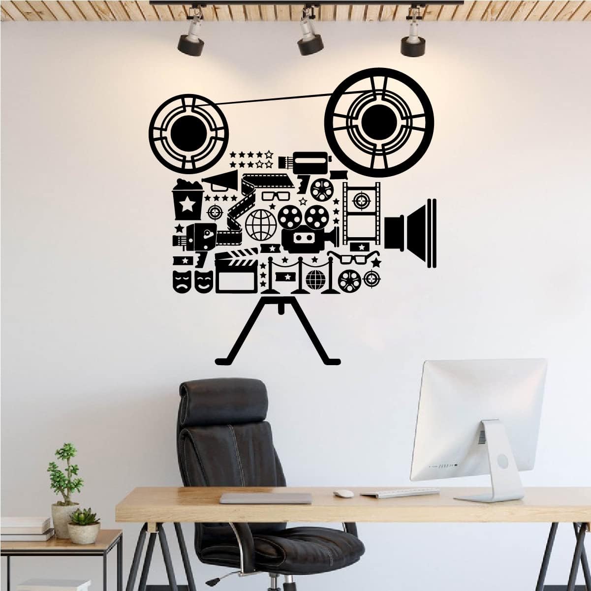 Film Drama Tool Stickers Vinyl Wall Decal Camera Filming Art Room DIY ...