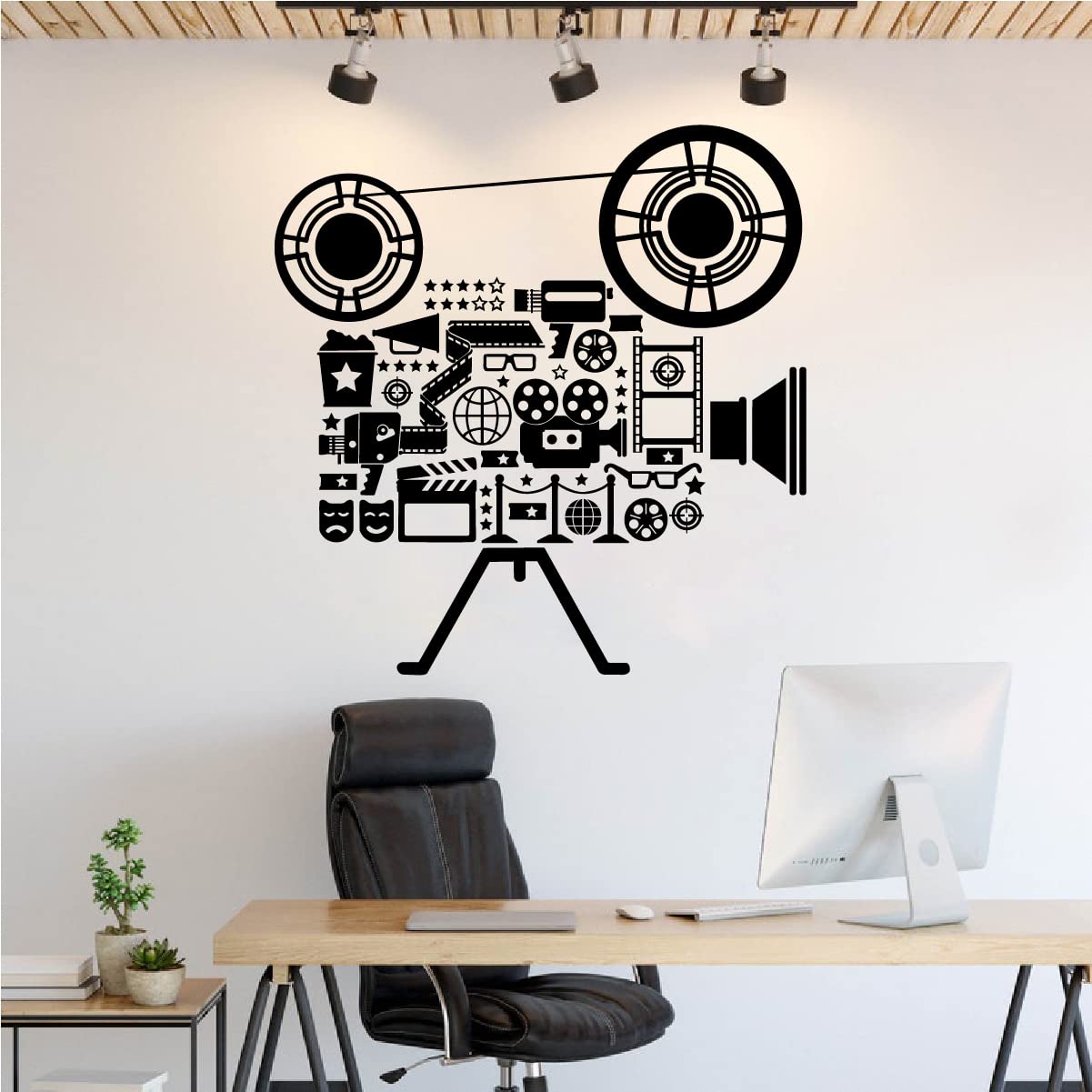 Amazon.com: Film Drama Tool Stickers Vinyl Wall Decal Camera Filming ...