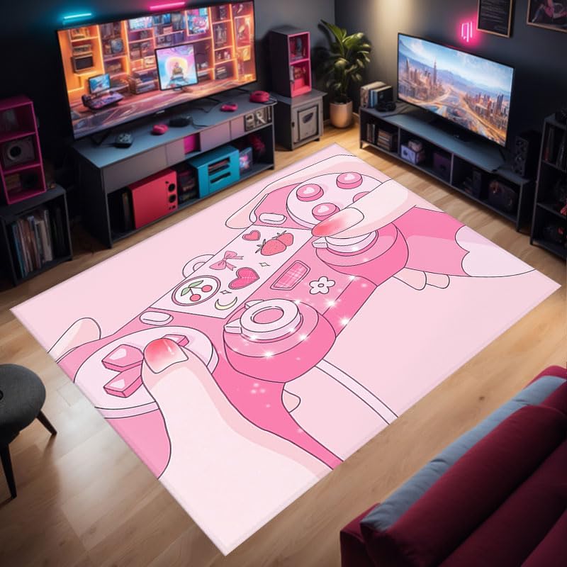 Amazon.com: Gaming Rug for Kids Girly Bedroom Rug Gamer Area Carpet 3D ...