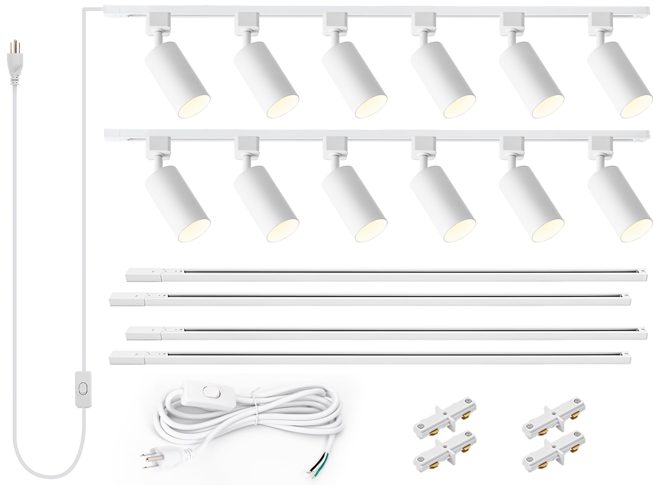 H Track Lighting Kit VANoopee 12-Light GU10 Track Lighting Kit - 13FT H ...