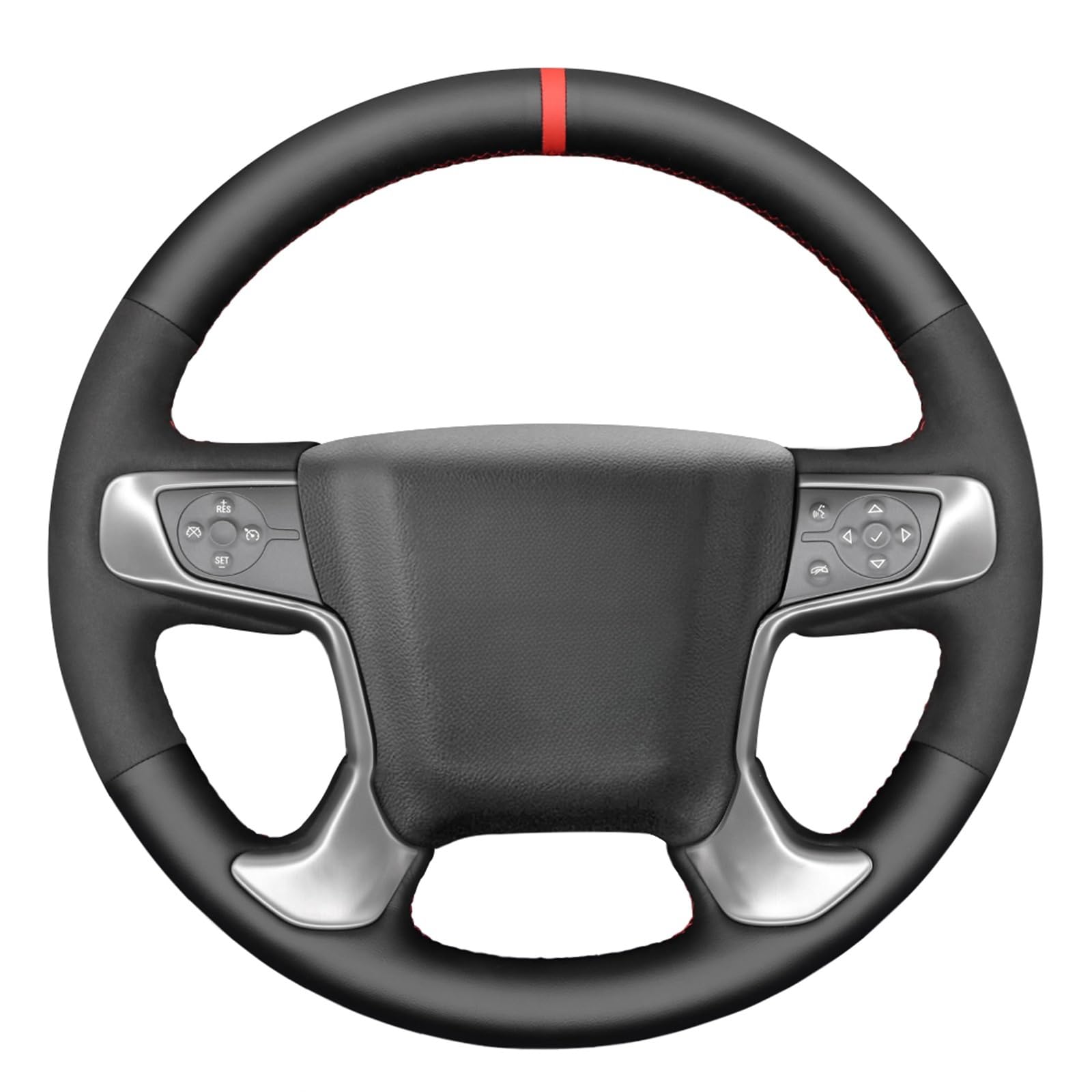 Amazon.com: MEWANT Sew Custom-Fit for GMC Steering Wheel Wrap Cover for ...