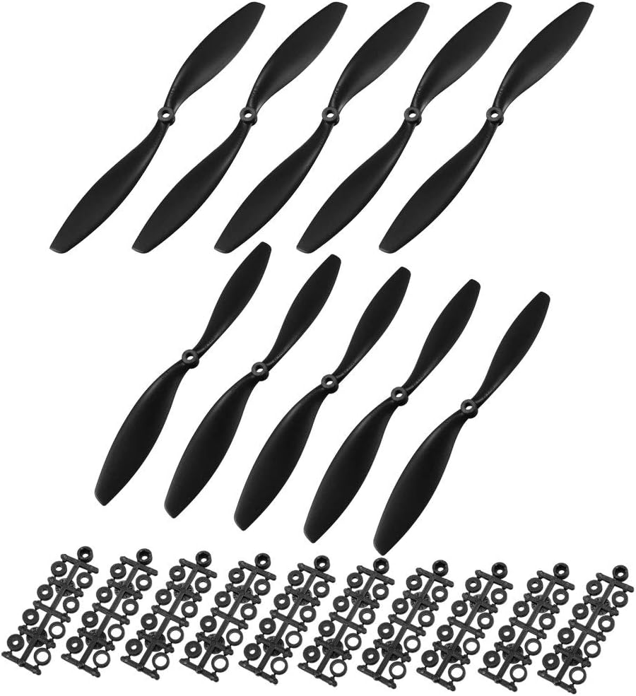 Amazon.com: uxcell RC Propellers CW 10x5 Inch 2-Vane for Airplane Nylon ...