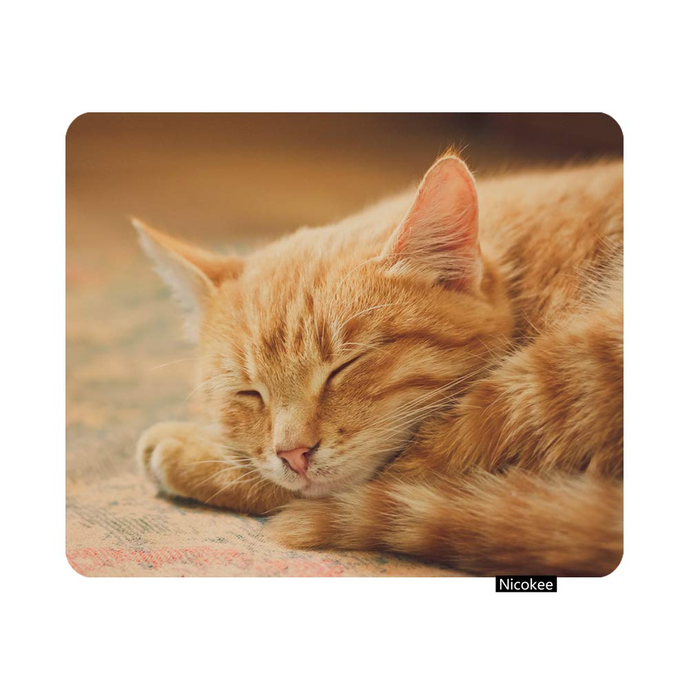 Amazon.com: Nicokee Gaming Mouse Pad Peaceful Orange Tabby Male Kitten ...