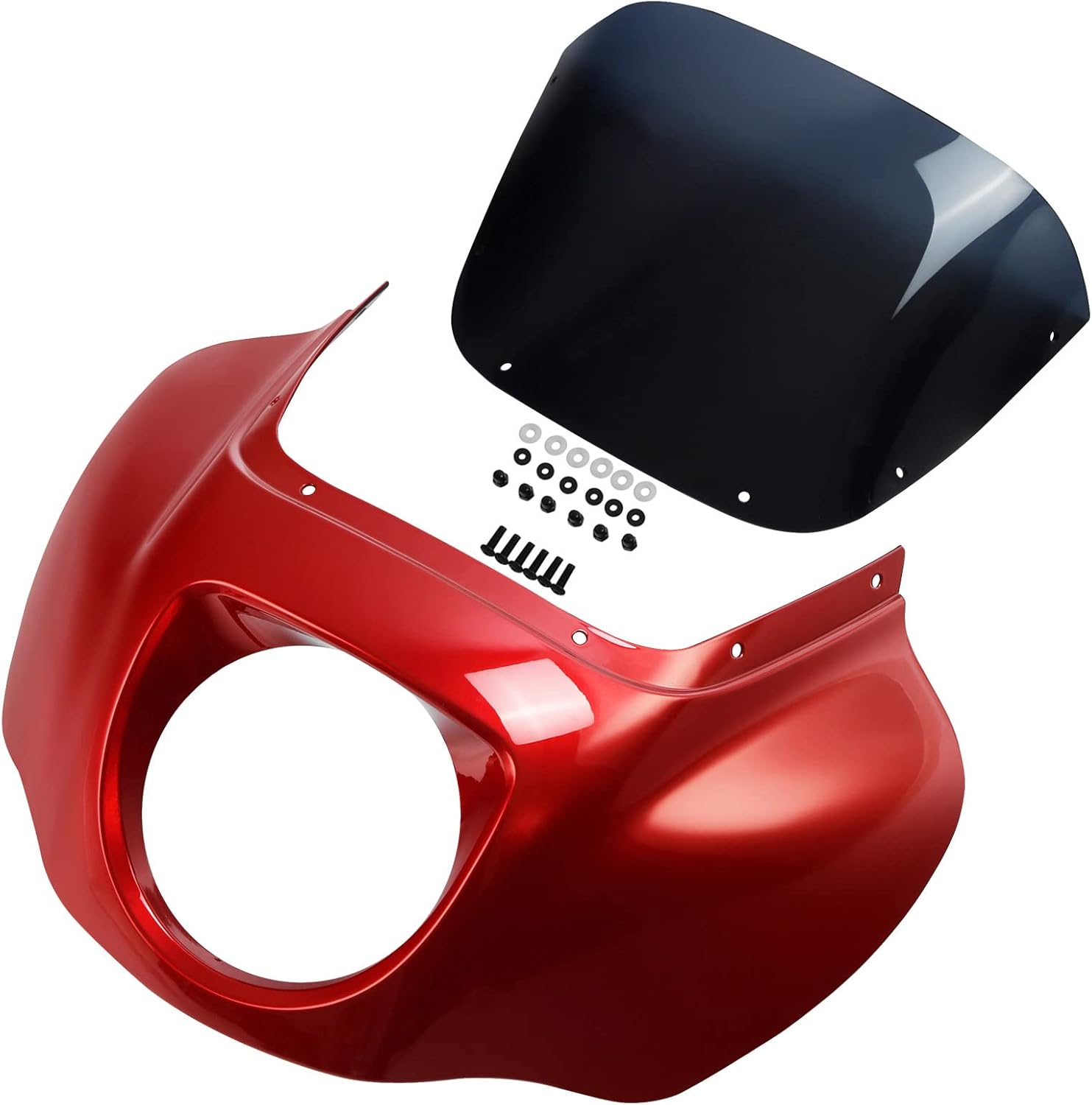 Amazon.com: PEGSTREAMLINER Wicked Red Headlight Fairing &Windshield Fit ...