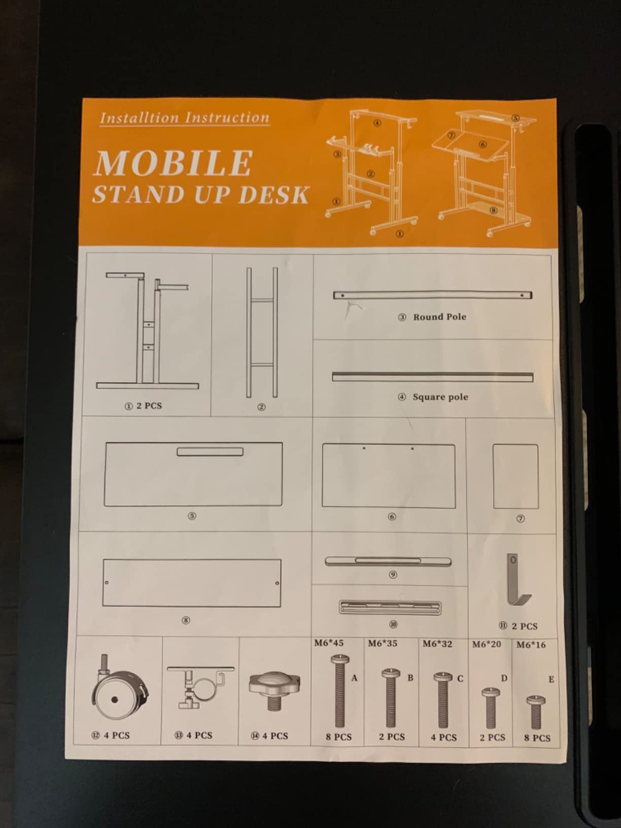$16/mo - Finance Panta Mobile Standing Desk, Adjustable Rolling ...