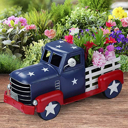 Giftchy Vintage Patriotic Truck Decor, Fourth of July Farmhouse Truck ...