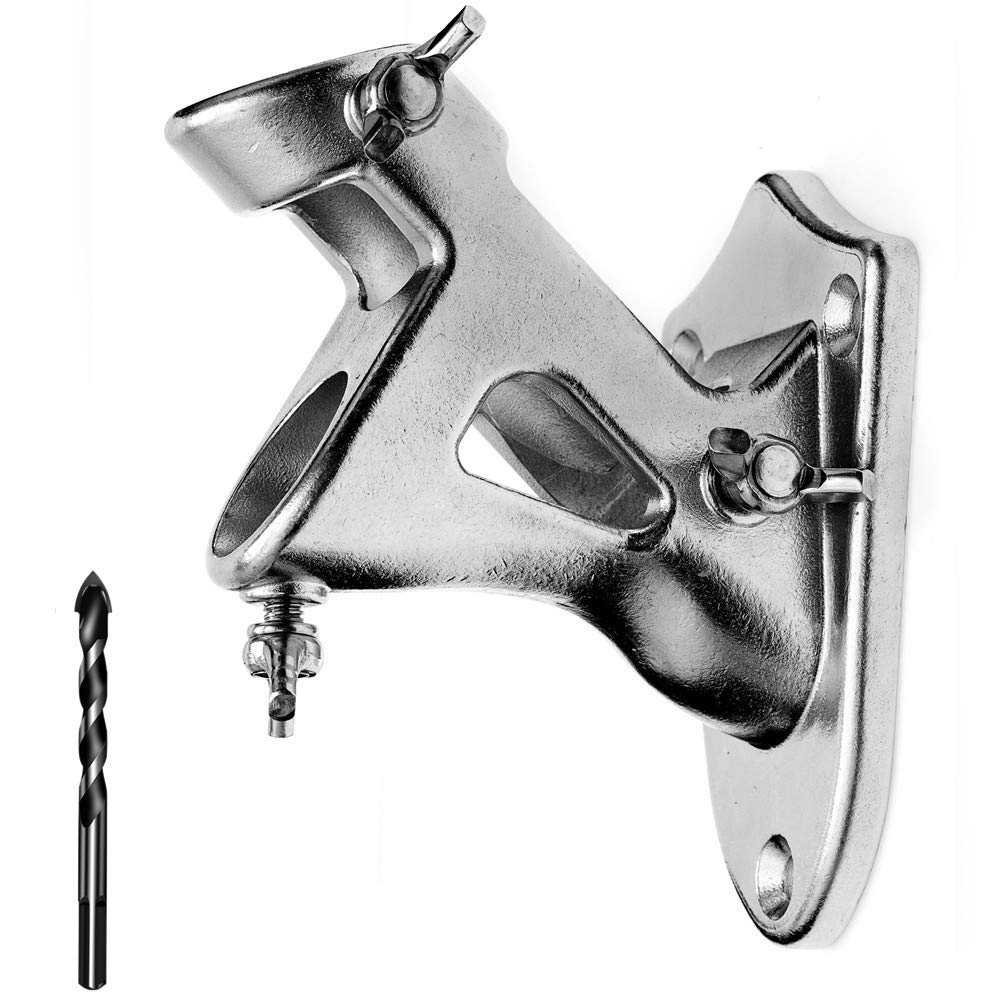 Buy Yafeco Stainless Steel Heavy Duty Pole Holder Bracket, 2 Positions ...