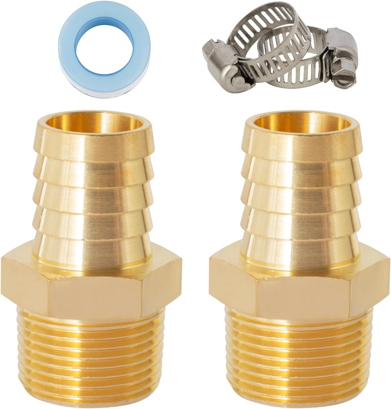 Amazon.com : FireHoseDirect Brass Garden Hose Coupling Set for 1 inch ...