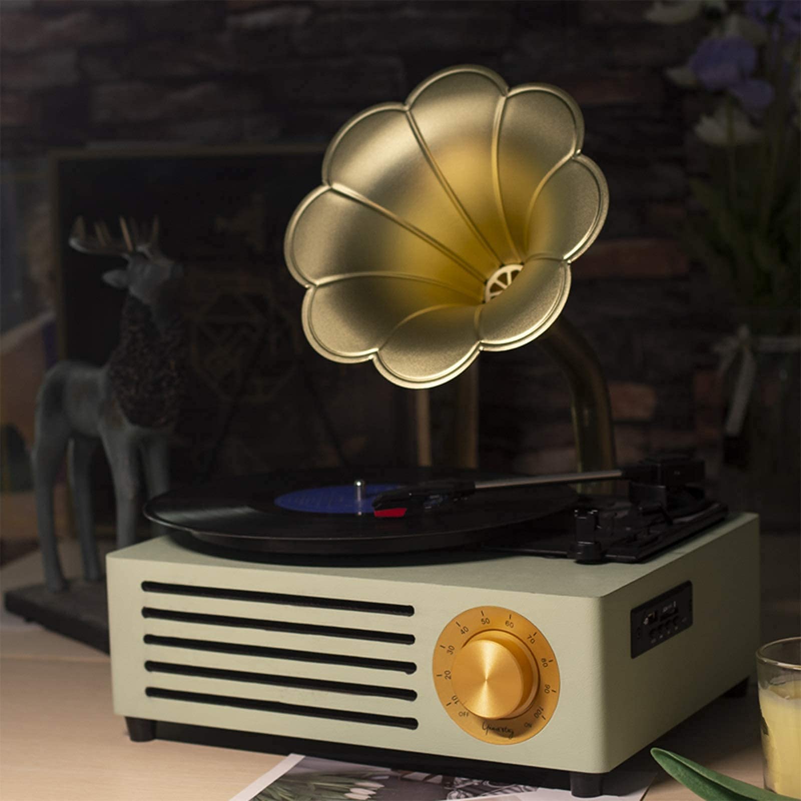 Buy Classic Style Phonograph Gramophone,Record Player Support Vinyl/U ...