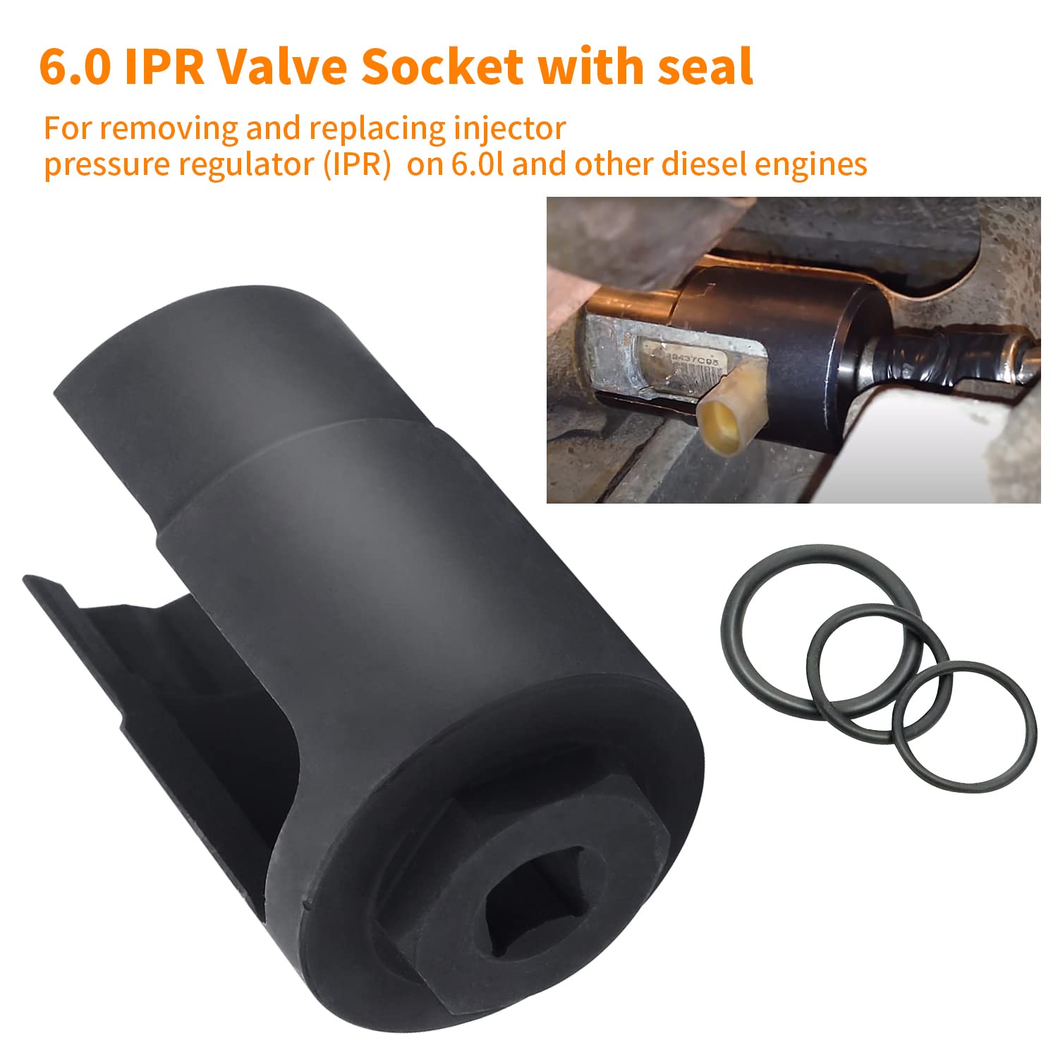 Snapklik.com : Mekar 6.0 IPR Valve Socket And Oil Rail Adapters Kits ...