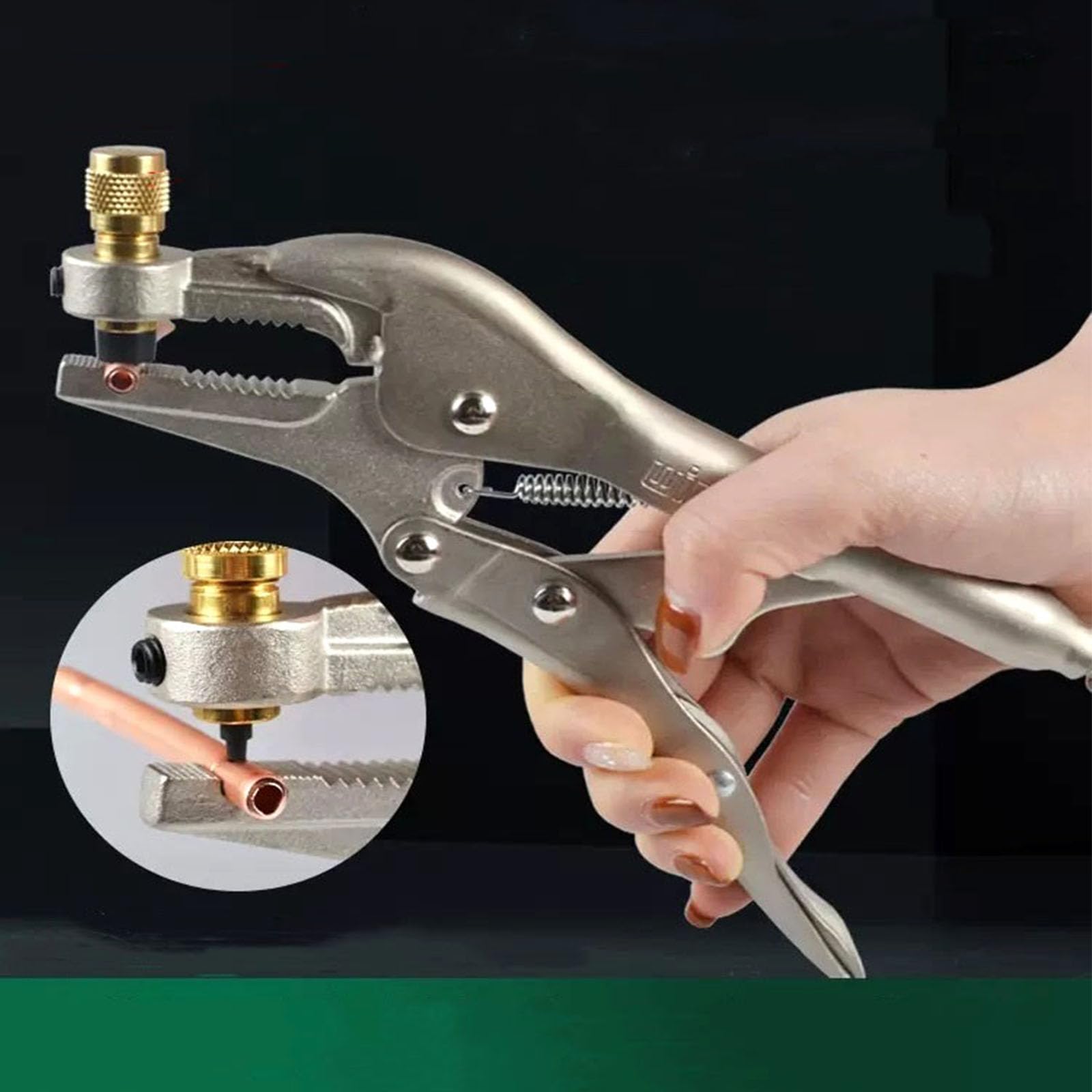 Locking Pliers Yellow Jacket 60720 Refrigerant Piercing Pliers ...