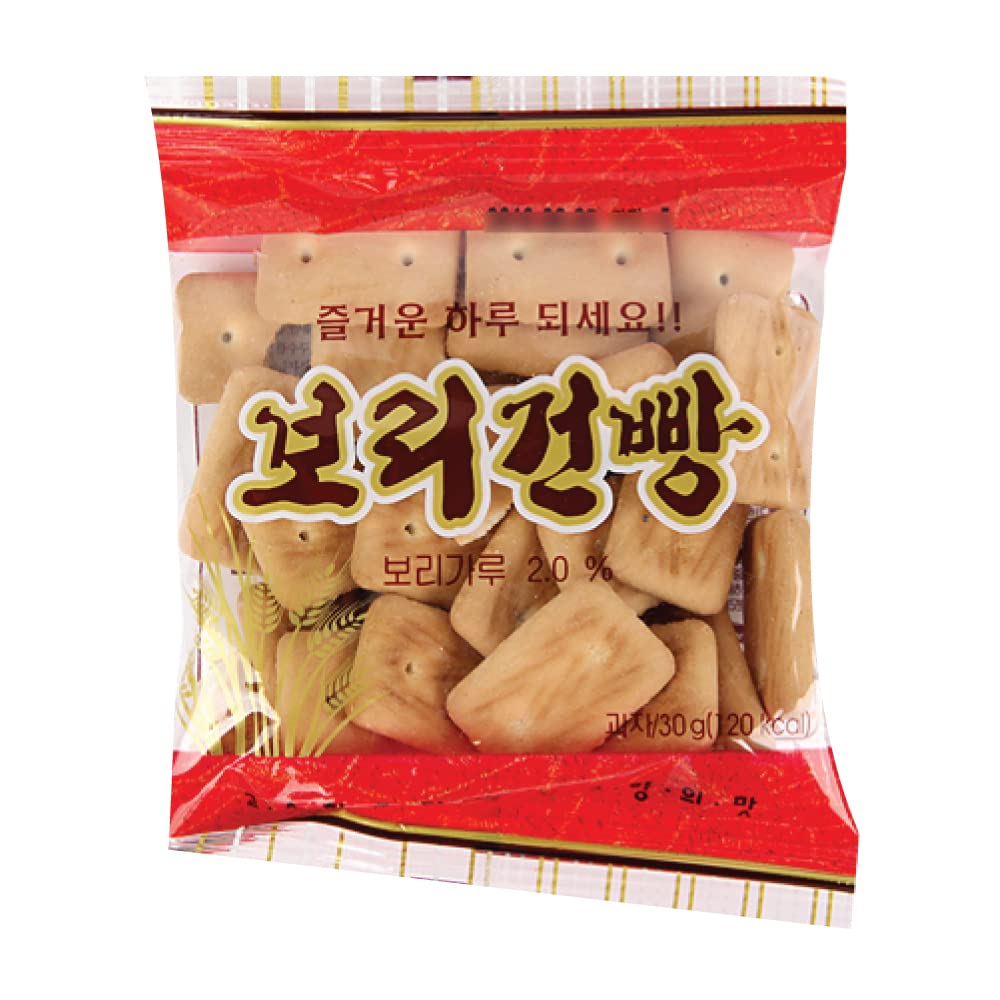 Snapklik.com : Korean Army Biscuits Hardtack Barley Snack 30g X 5 Pack