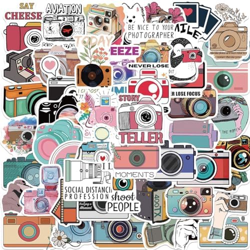 Amazon.com: Camera Stickers|50Pcs Photographer Photography Cameraman ...