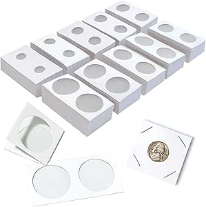 Unixing 1000Pcs Coin Flip 2x2 10 Assorted Sizes Coin Holders Flips for ...