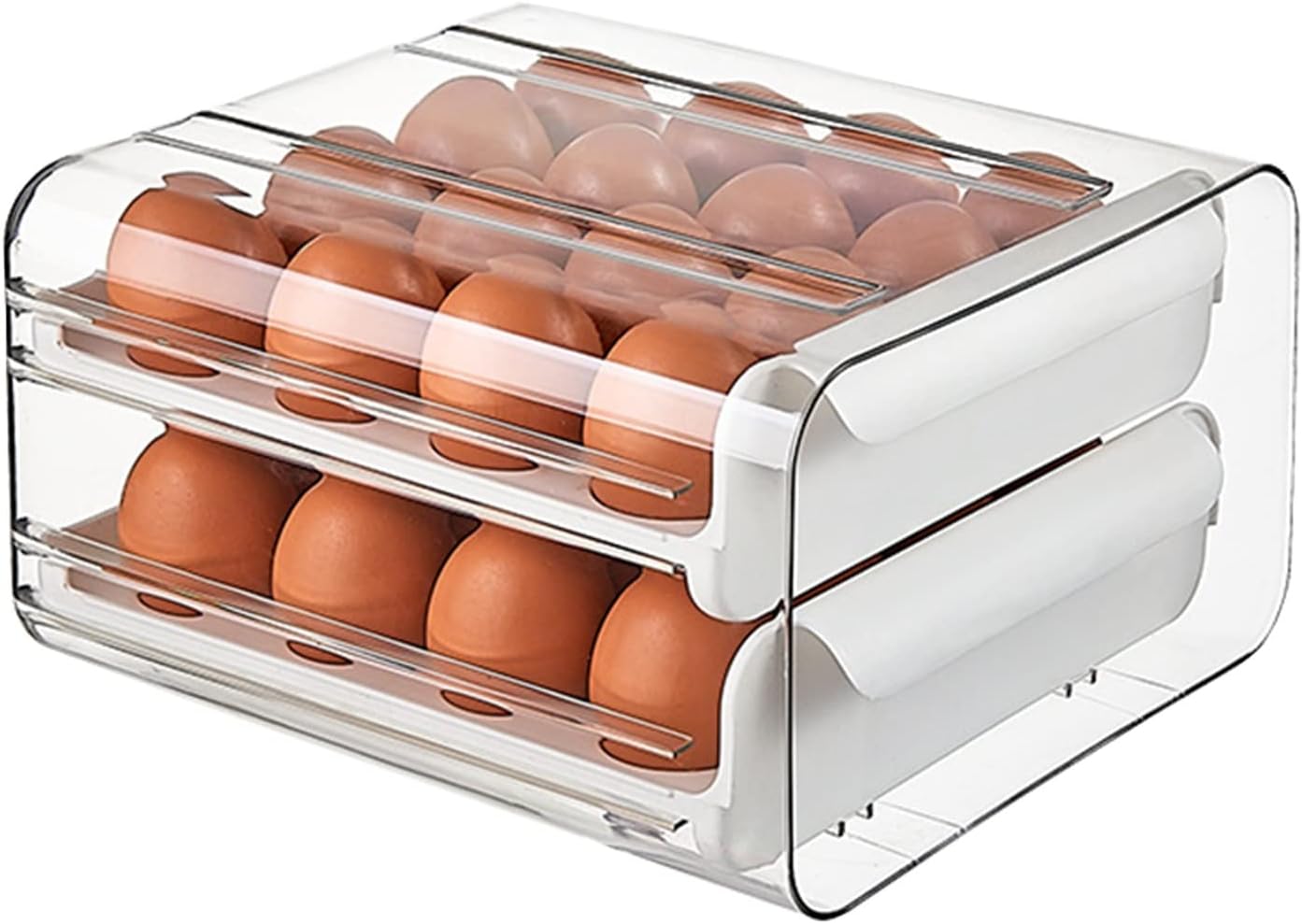Amazon.com: Egg Container For Refrigerator,32 Grid Egg Storage ...