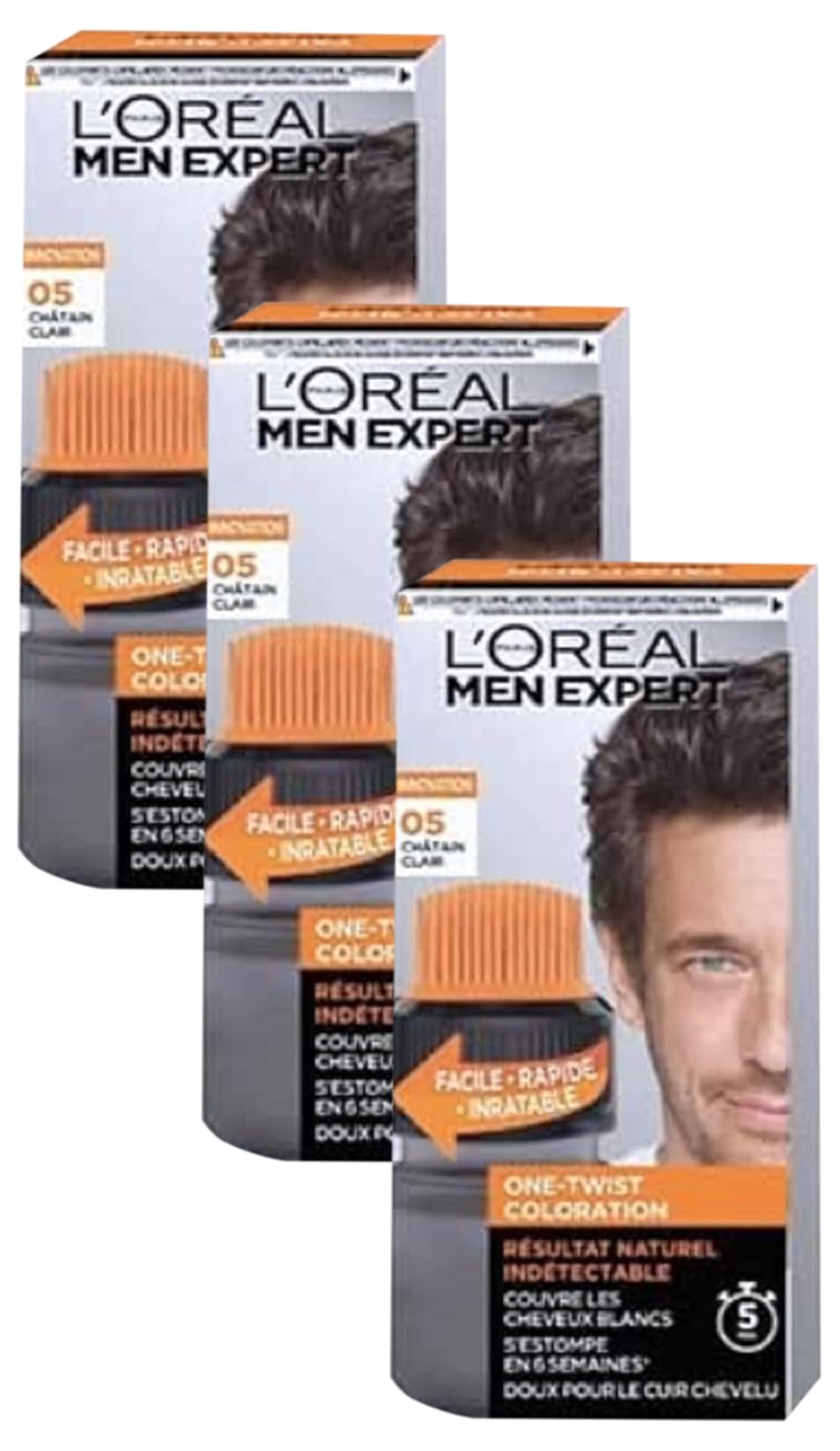 L'Oréal Paris Men Expert - Coloration pour Homme - One Twist Coloration ...