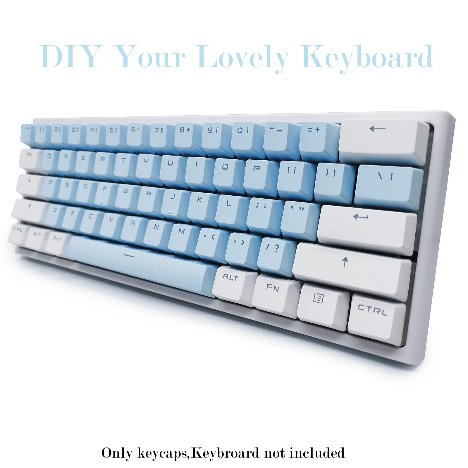 Buy XVX White Keycaps Custom-Keycaps 60 Percent, Suitable for GK61/RK61 ...