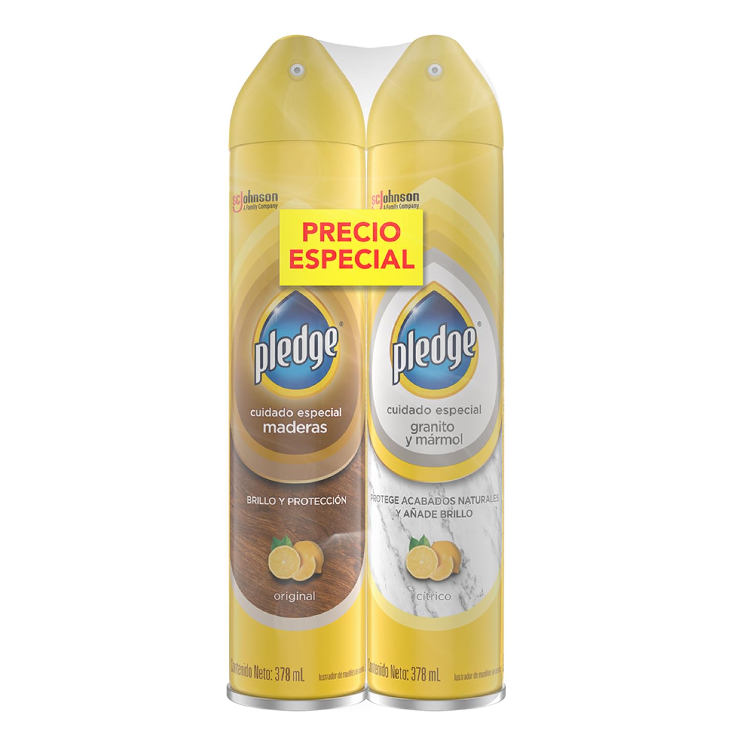 Pledge Madera Aerosol 378 mL + Granito y Mármol Cítrico 378 ml : Amazon ...