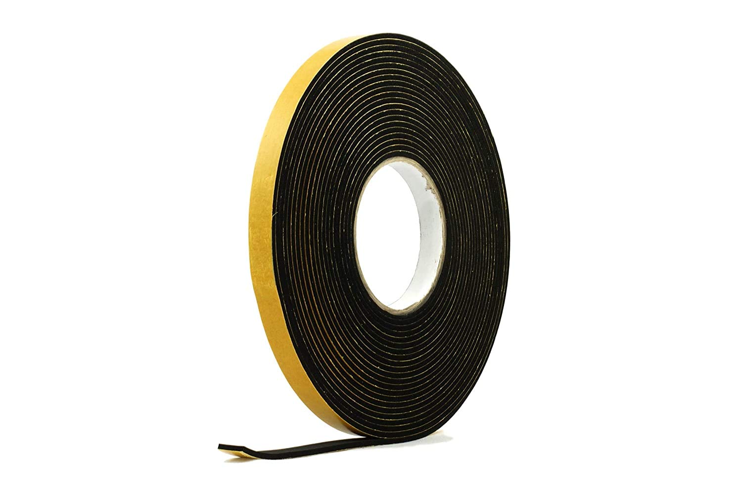 Buy Neoprene Rubber Black Self-Adhesive Sponge Strip 15mm Wide x 3mm ...