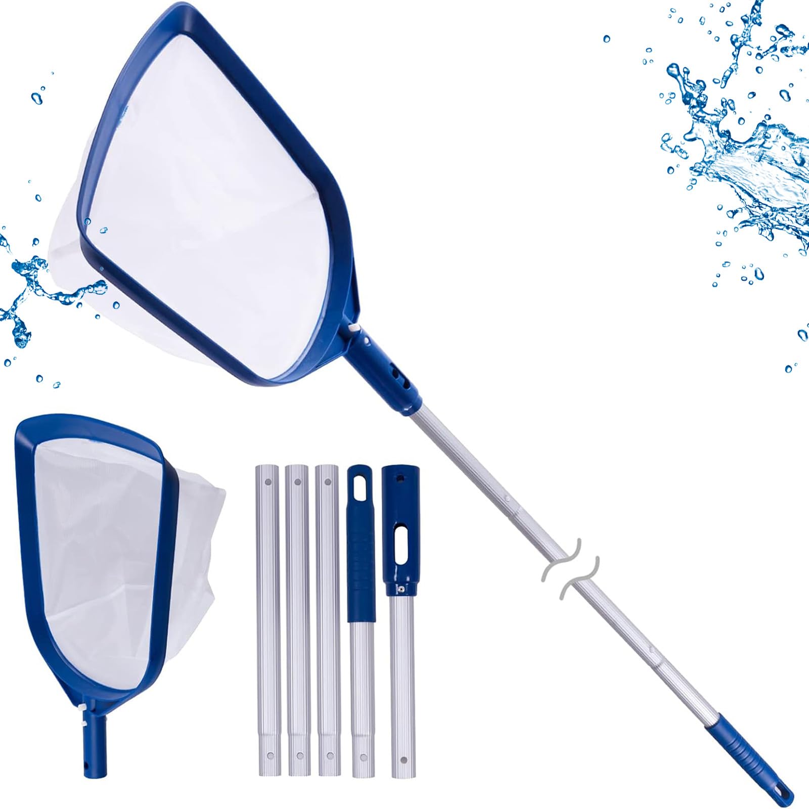 Amazon.com : Pool Skimmer Net with Pole, Ultra Fine Mesh Pool Nets for ...