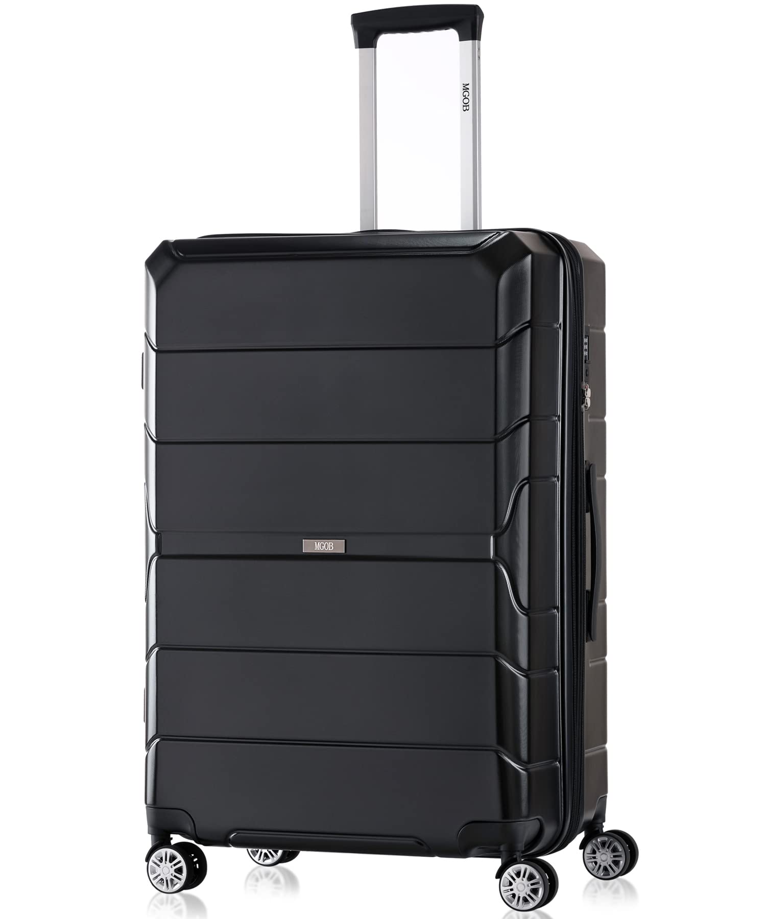MGOB Checked Luggage with Expandable, Built-In TSA Lock, PC + ABS Hard ...