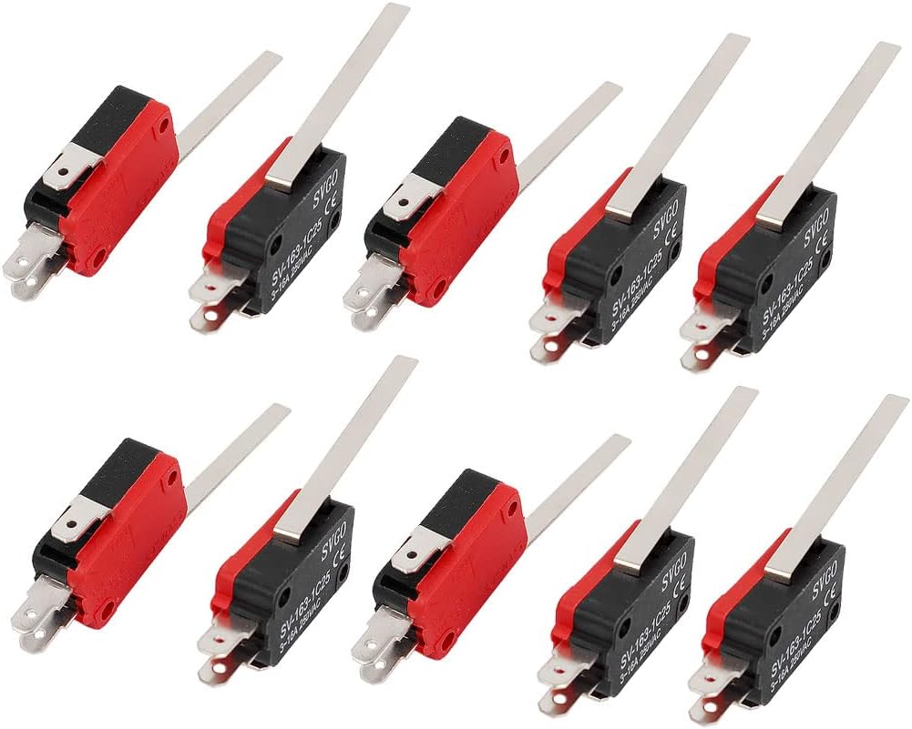 Amazon.com: LABDIP AC 250V 3-16A Straight Hinge Lever Micro Limit ...