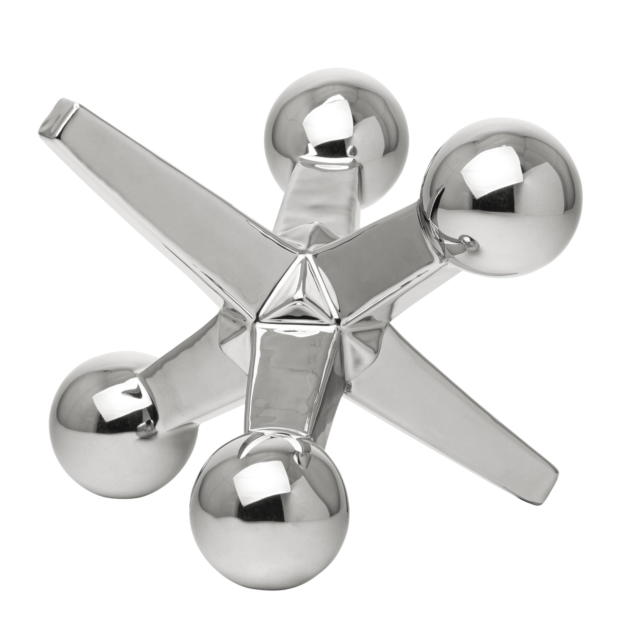 Amazon.com: Torre & Tagus Modern Silver Jack Decor - 6.5" Large Ceramic ...