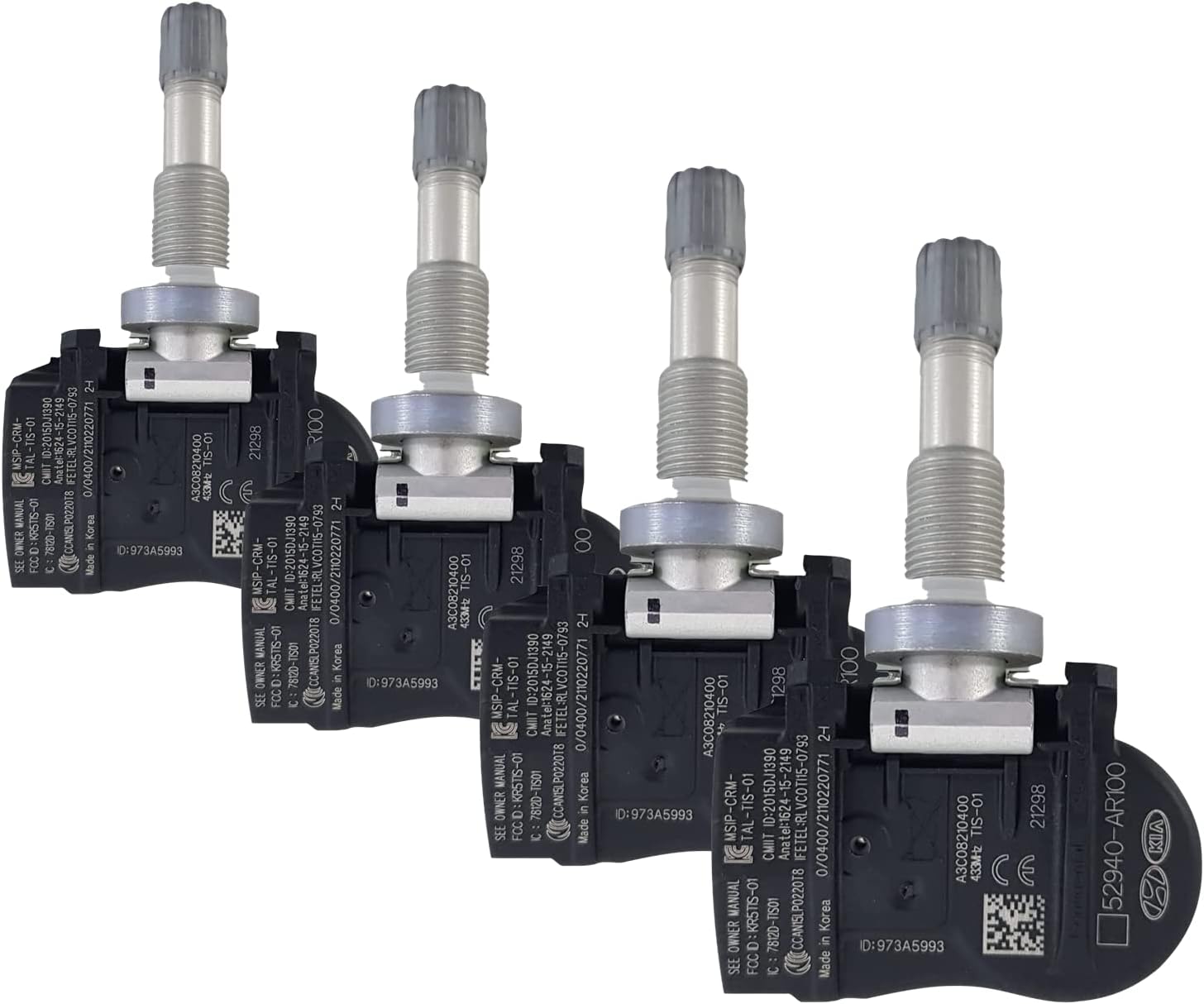 Genuine OEM 52940-AR100 VALVE-TPMS 4 PCS Set / 52940AR100 for select ...