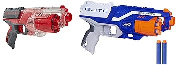 Nerf Elite Disruptor Blaster & Disruptor Elite Toy Blaster 6-Dart Rotating Drum, Slam Fire ...
