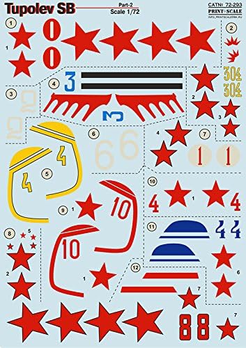 Amazon.com: Wet Decal for Republic Wet Decal for TUPOLEV SB Part-2 ...