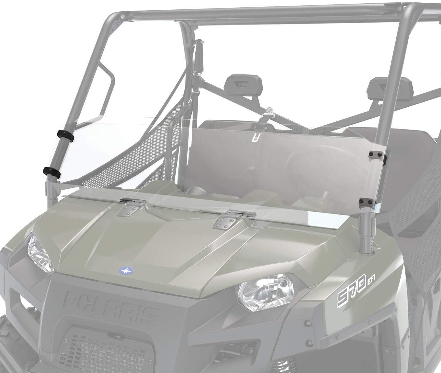 Amazon.com: Polaris ATV Lock & Ride Clear Windshield, Tall View ...