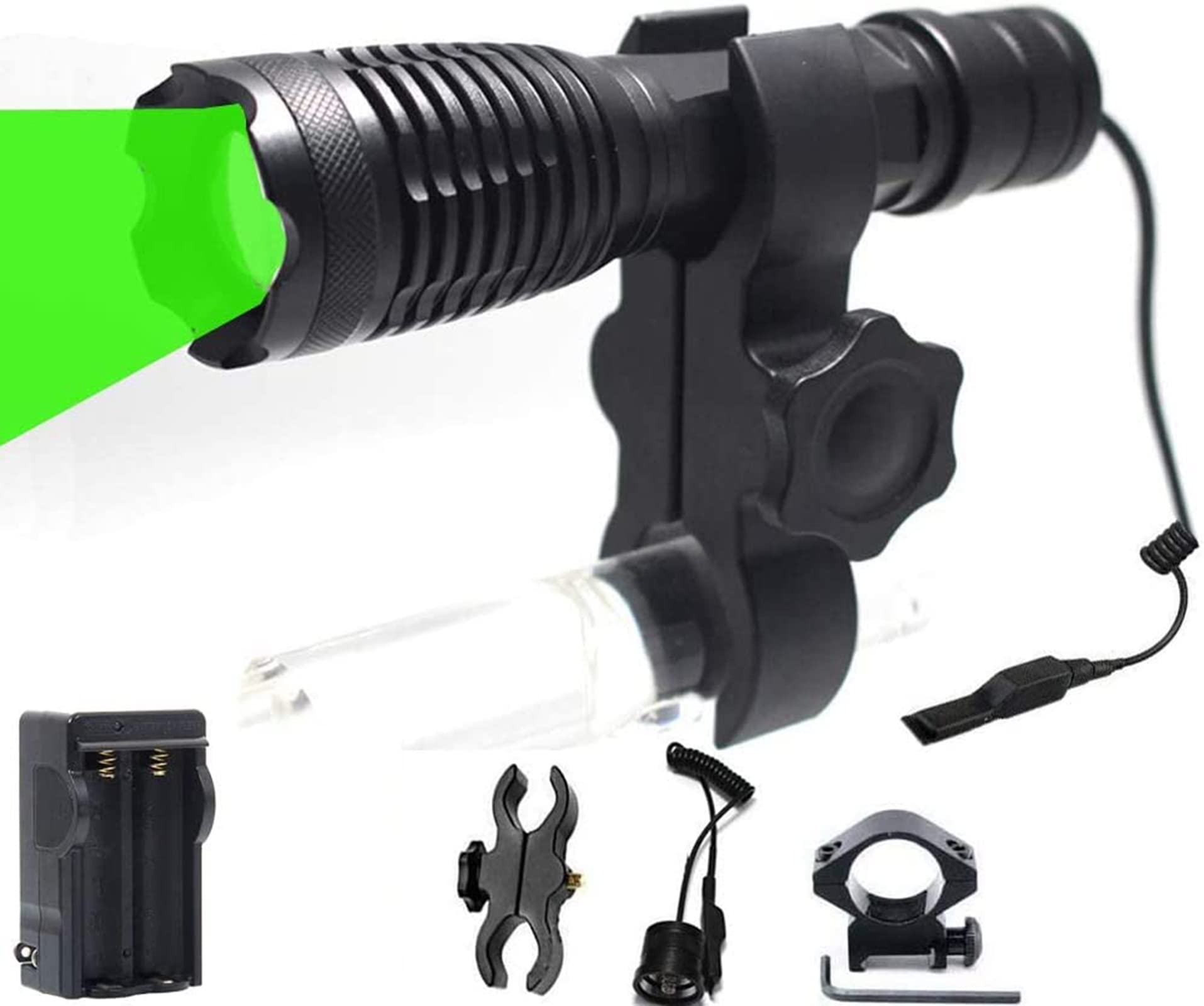 Amazon.com: XLENTGEN Green Light Flashlight,650 Yard Green Hunting ...