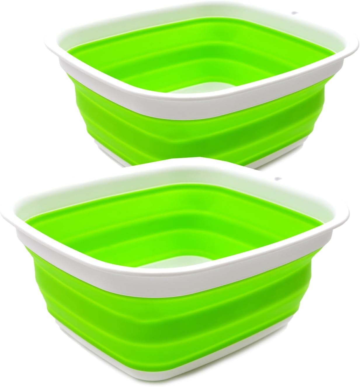 Amazon.com: SAMMART Set of 2 Collapsible Tub - 9.45L (2.49 Gallon ...