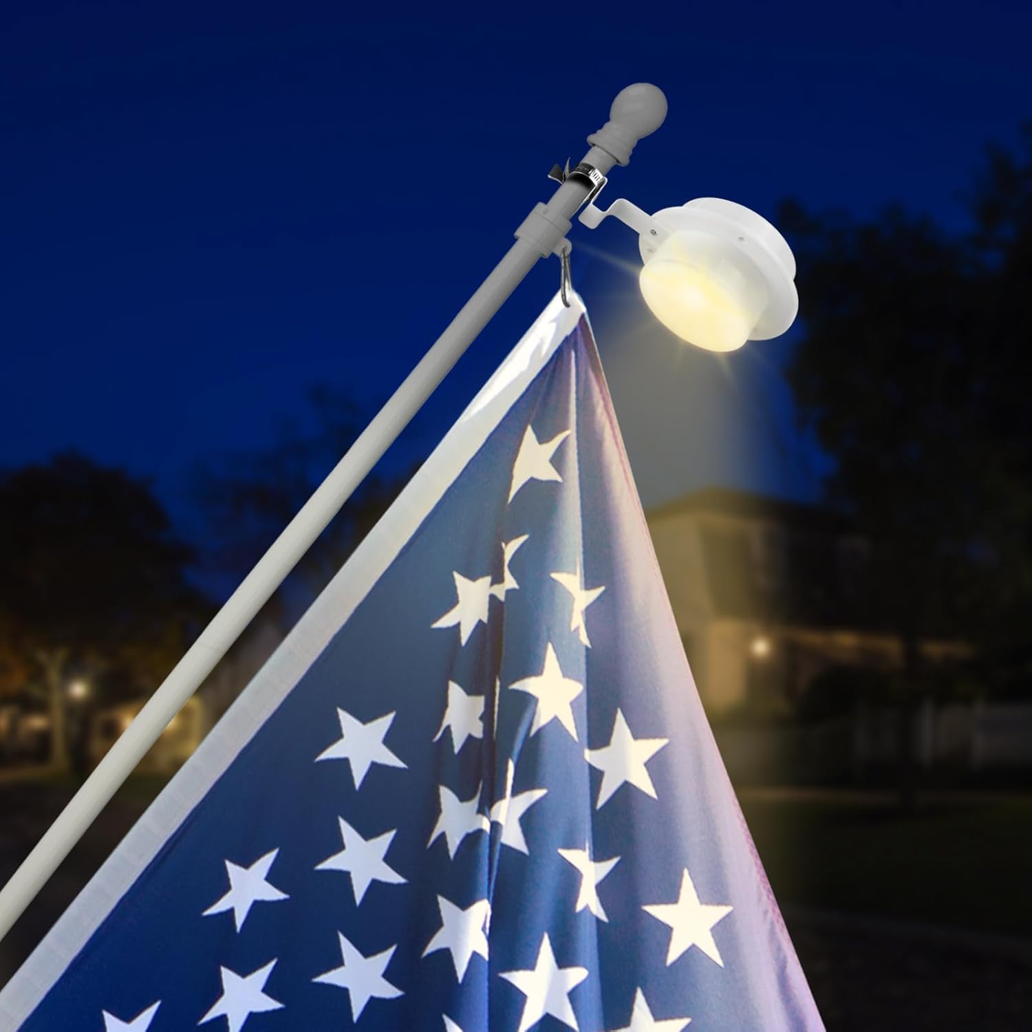 Amazon.com: Solar Flag Pole Light 3000K, Flagpole Solar Light for 1-1.5 ...