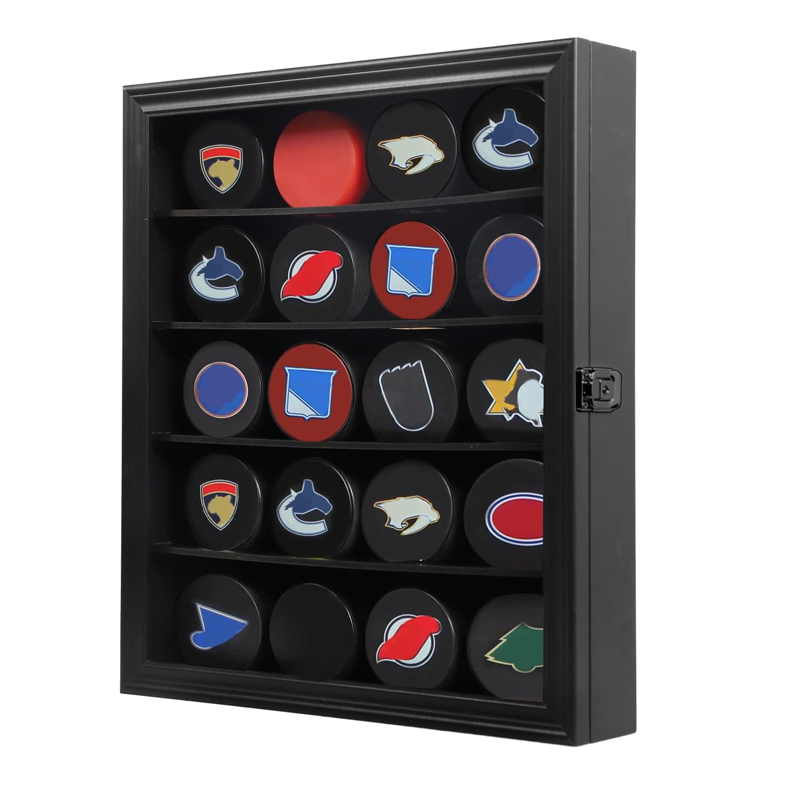 Amazon.com: Mstrse 20 Hockey Puck Display Case - Puck Holder Wall Mount ...
