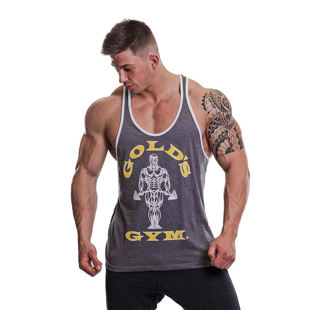 Gold's Gym Men's Muscle Joe Contrast Stringer Vest Stringer Vest- Buy ...