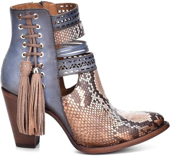 Amazon.com | Cuadra Women's Bootie in Genuine Python Leather with ...