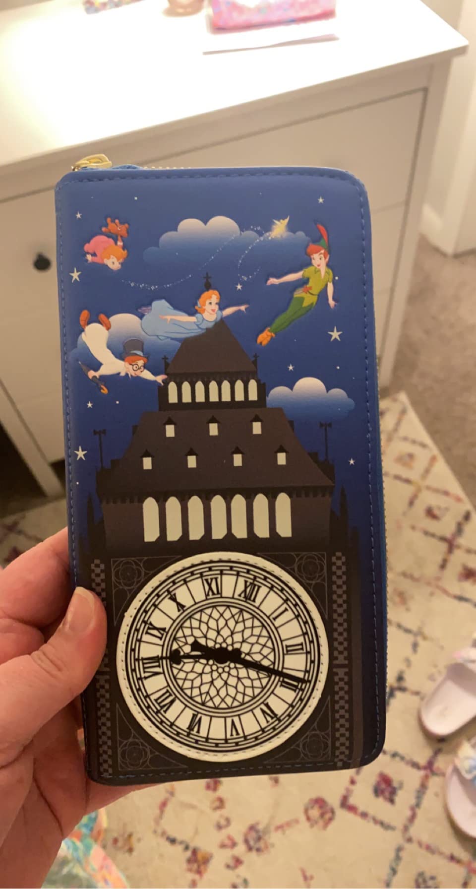 $7/mo - Finance Loungefly Peter Pan Glow Clock Zip Around Wallet | Buy ...