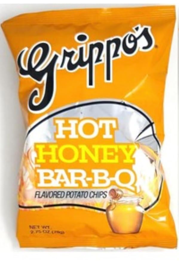 Amazon.com: Potato Chips-Grippo's Hot Honey Bar-B-Q Flavored Potato ...