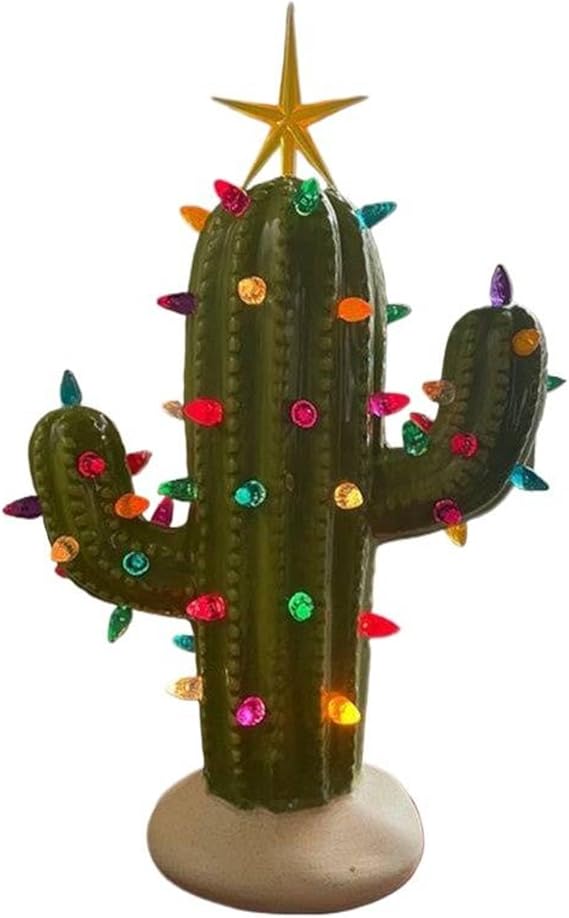 Amazon.com: ZONTO Cactus Tree, Cactus Decoration, Cactus Light, Ceramic ...