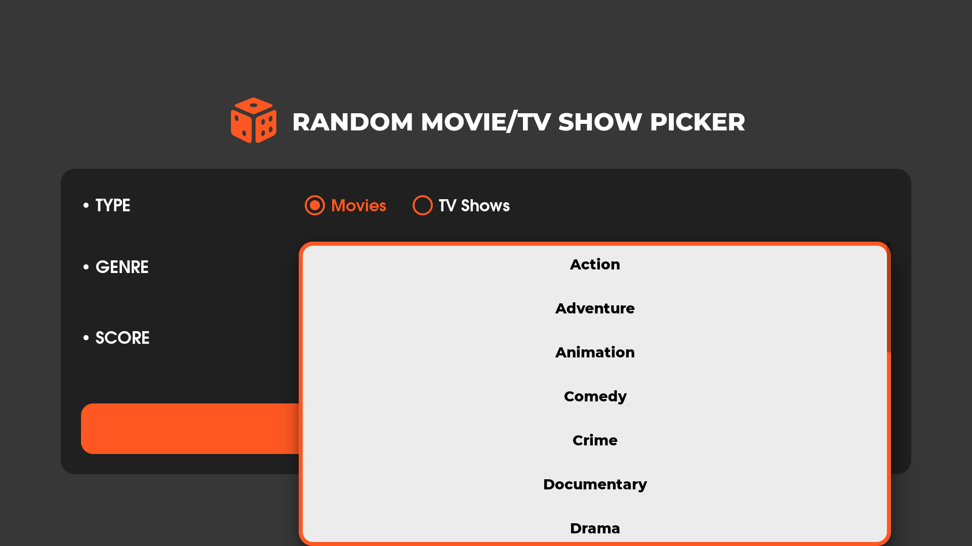 Random Movie Picker: Find What to Watch – Movies & TV Shows - App on Amazon Appstore