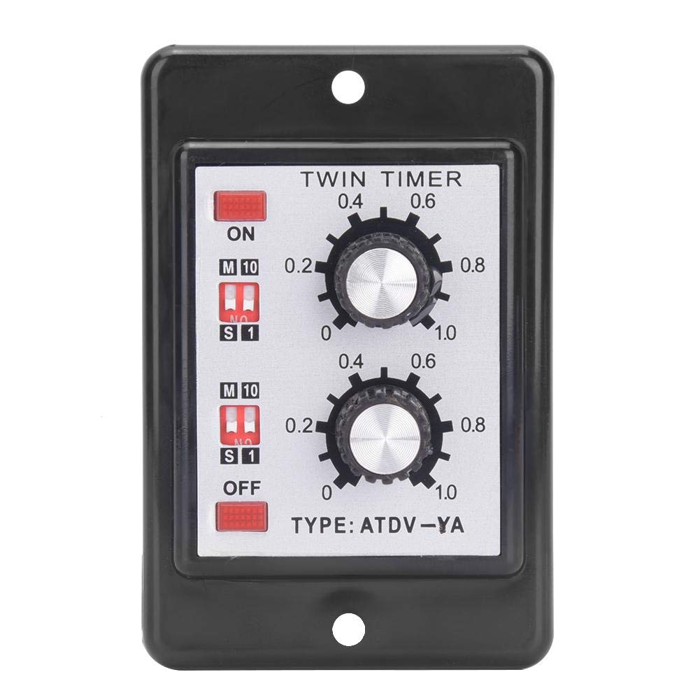 Twin Timer Relay, On Off Knob Control Time Switch Short Period Repeat ...