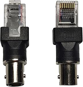 Amazon.com: YUGSHNKFC BNC Female to RJ45 Male Adapter - Coaxial to Ethernet Converter for Line ...