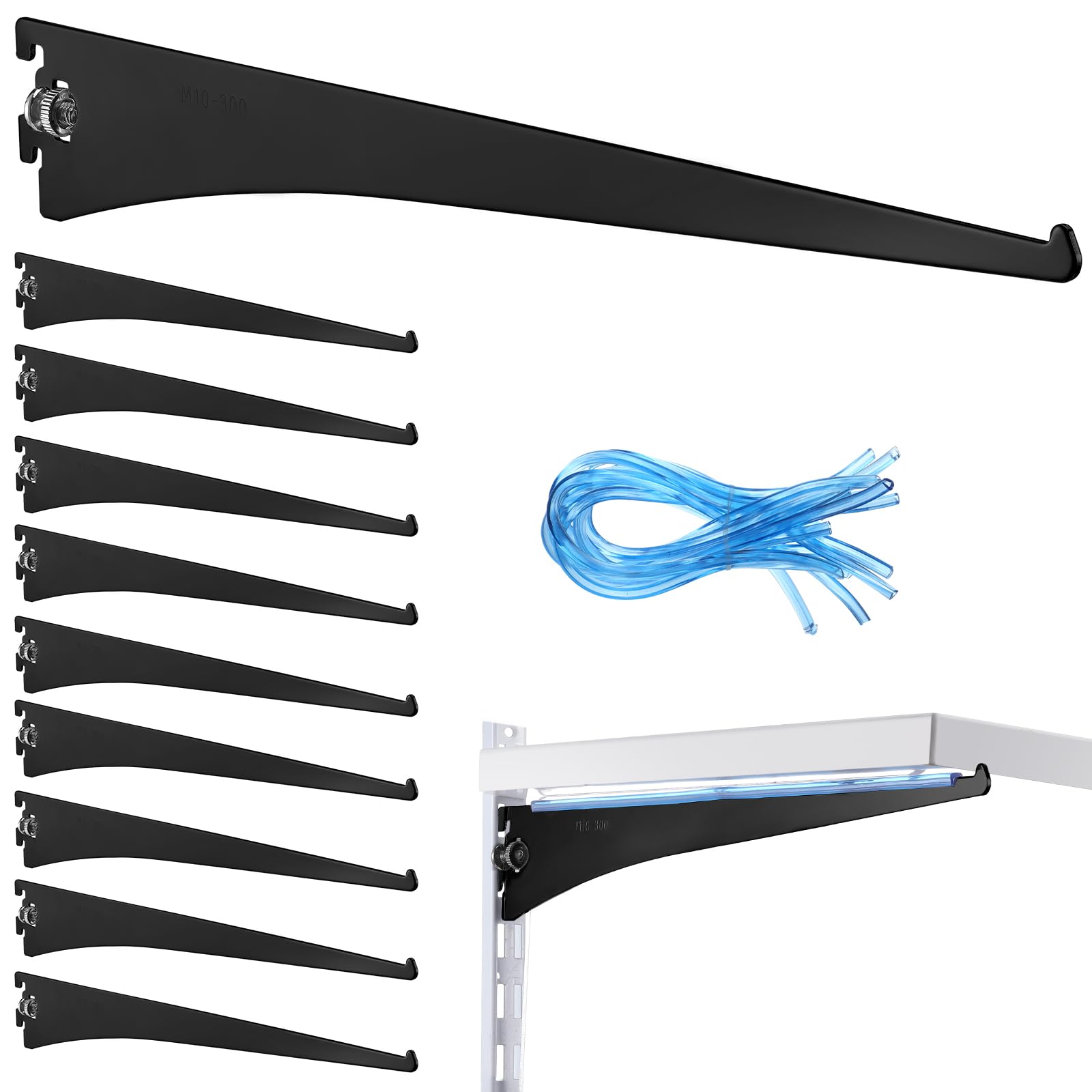 Snapklik.com : Gisafai 10 Pack 12 Inch Shelf Bracket Adjustable ...