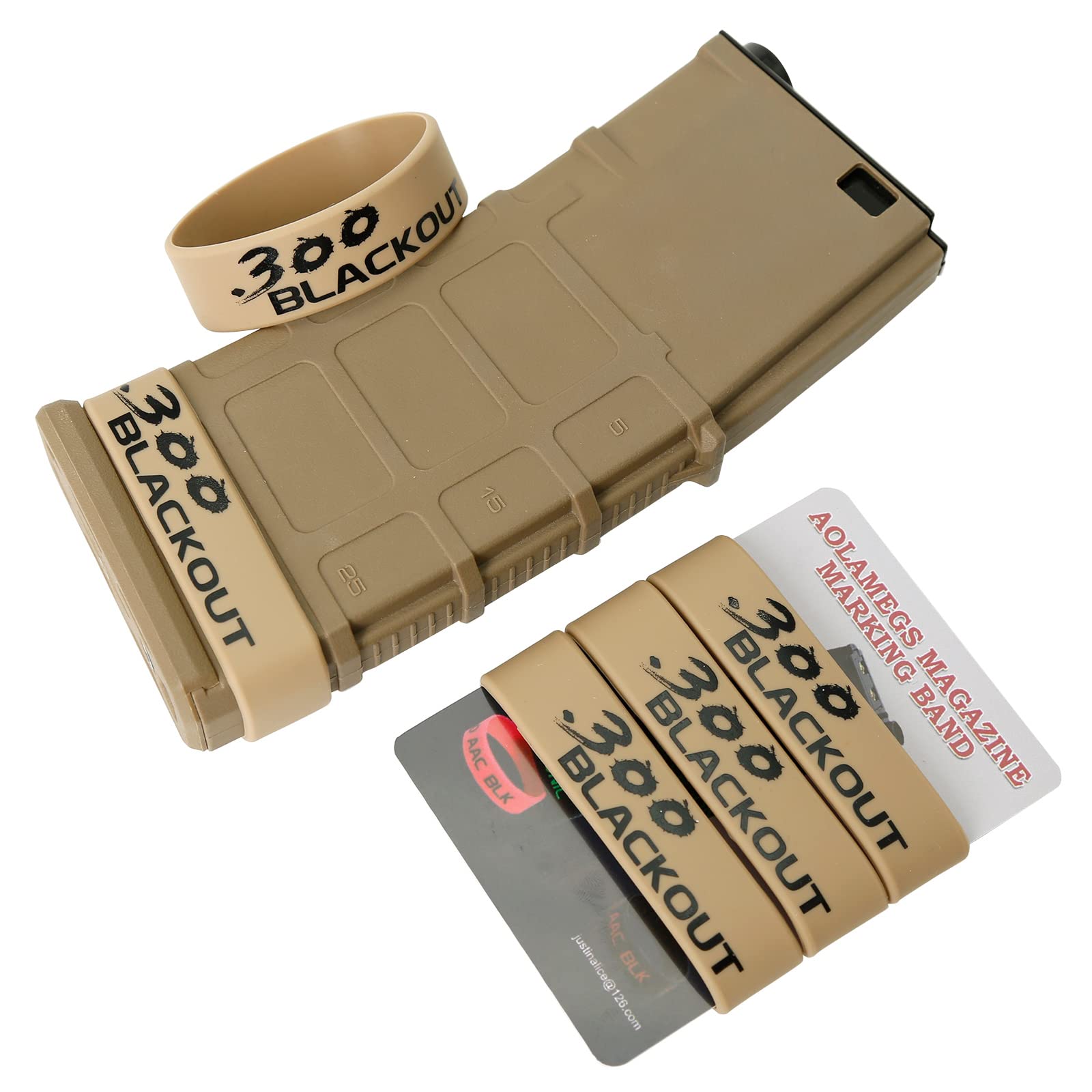 Snapklik.com : Aolamegs 5 Pack 300 Blackout Magazine Bands, Durable ...
