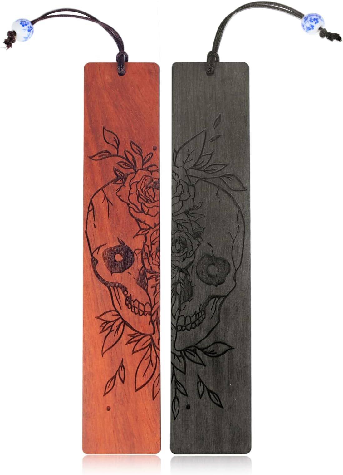 Amazon.com: Generic 2 Pcs Wooden Bookmarks for Men Women Book Lovers ...
