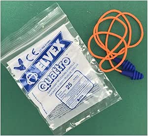 Amazon.com: Elvex Quattro Ep-415 Corded Reusable Ear Plug - 25 Nrr, 1 ...