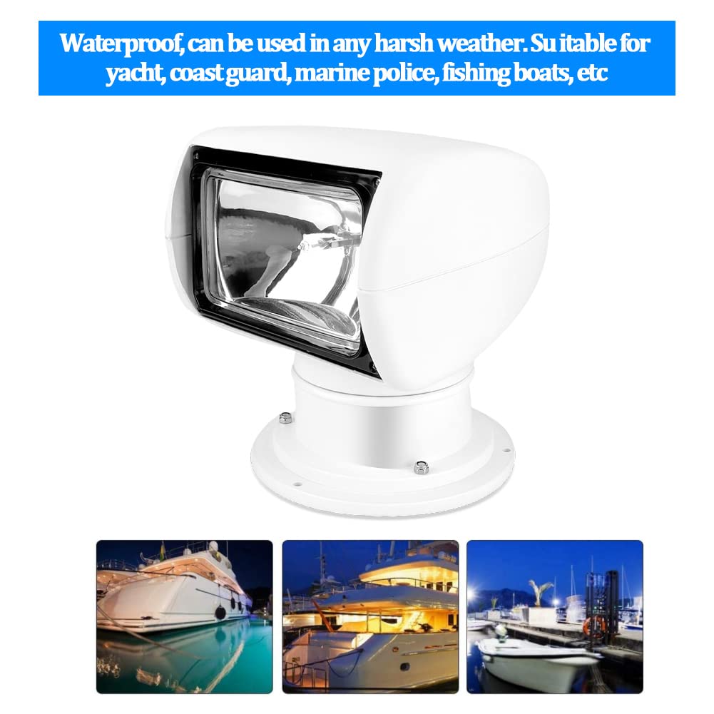 Marine Bow Mounted Spotlights 12V 100W Remote Control Marine ...